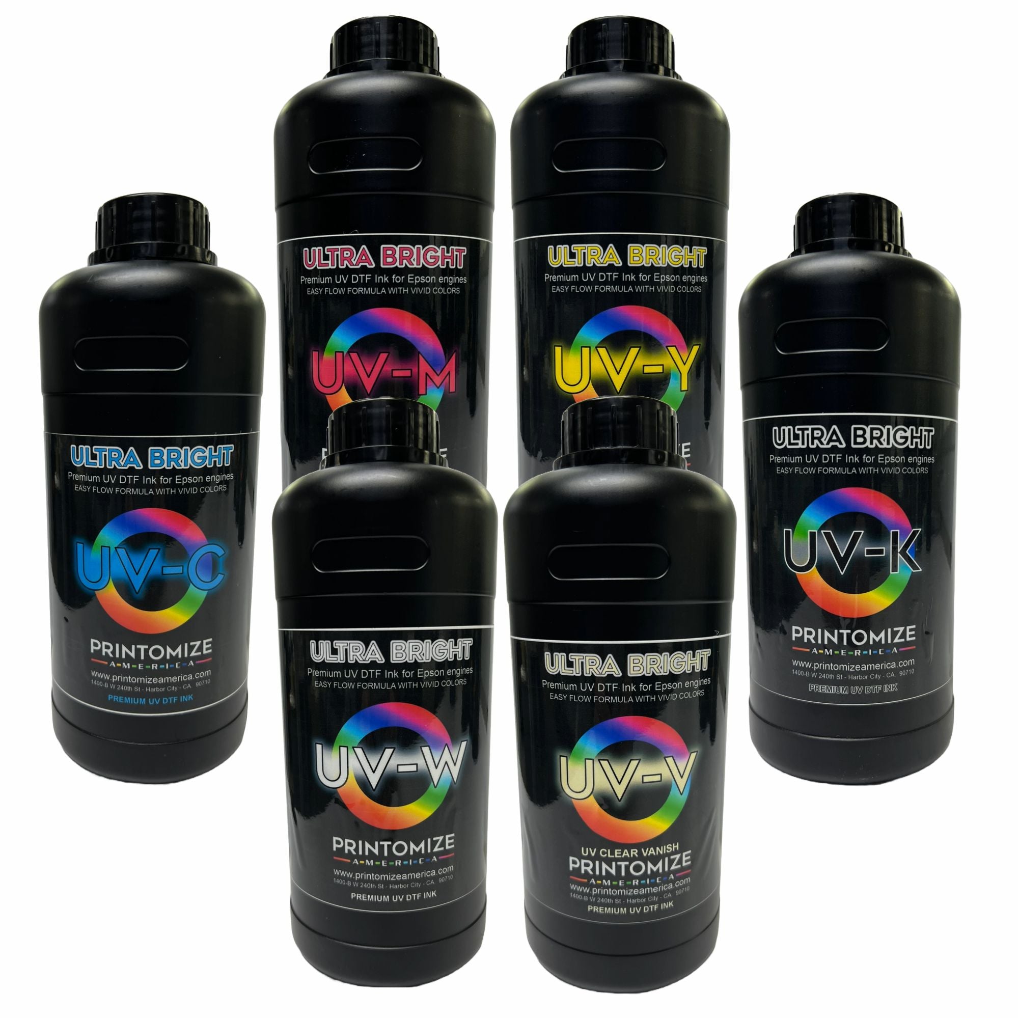 DTF Ultra Bright CMYK Ink - Vibrant Color - Printomize America